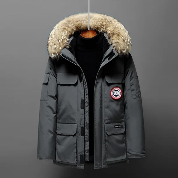 no br | Jackets & Coats | Canadian Goose Style Black Winter Jacket ...
